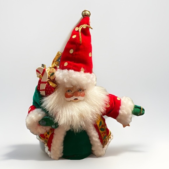 Source Unknown | Holiday | Vintage Old English Santa Claus Holding A ...